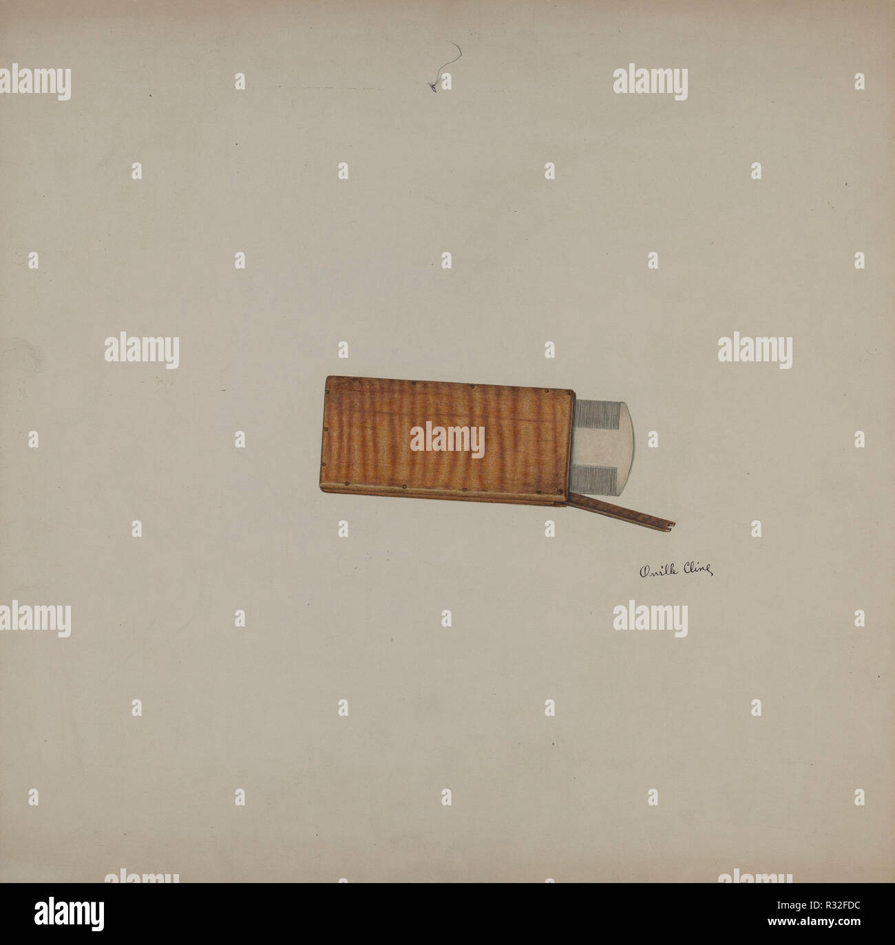 Shaker Comb and Case. Dated: c. 1941. Dimensions: overall: 38 x 38.3 cm ...