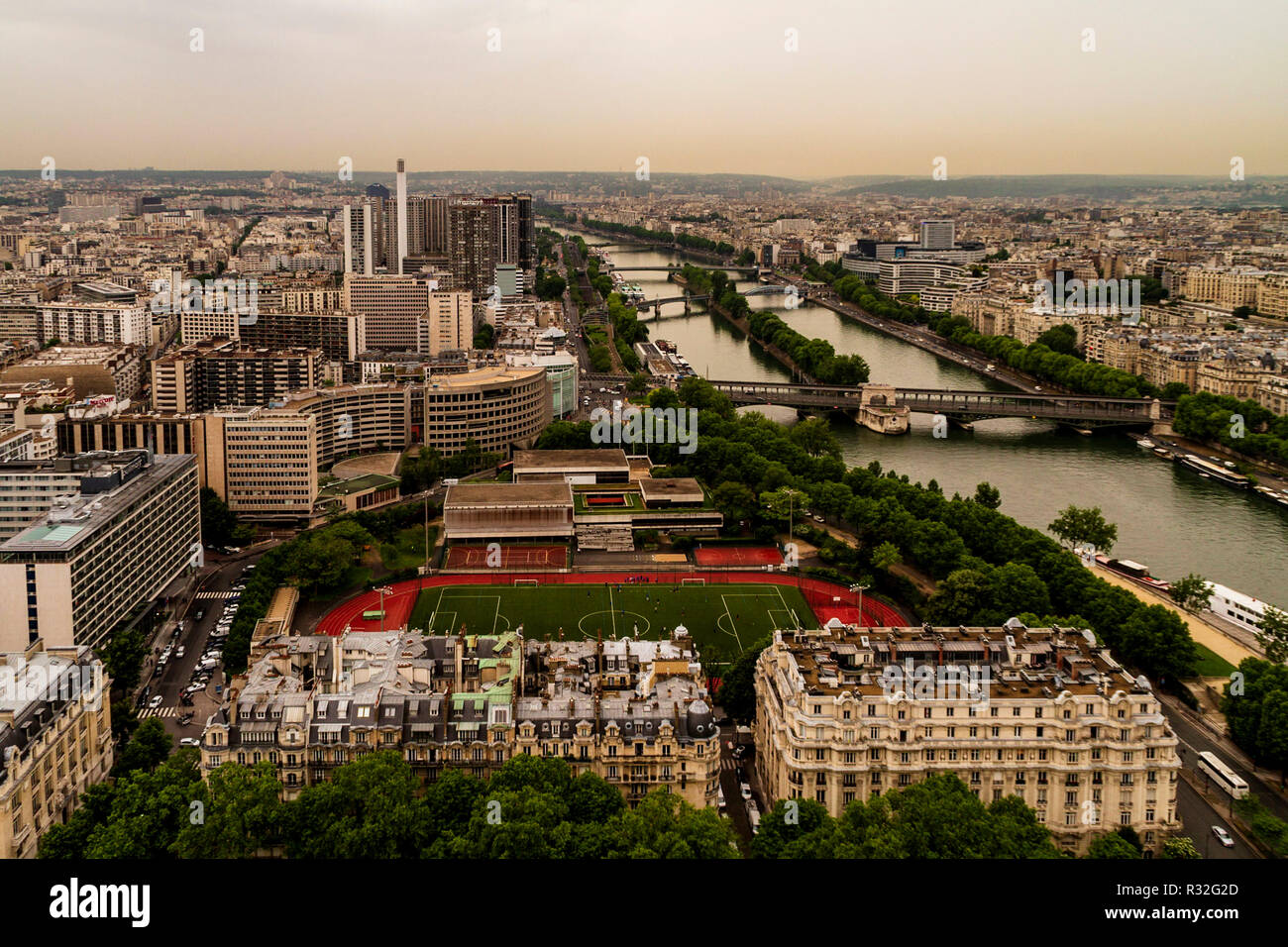 Paris view from above the eiffel tower Stock Photo - Alamy