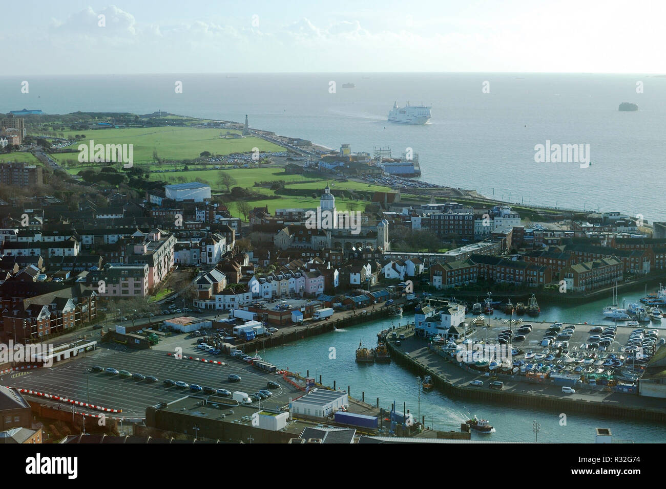 Aerial view gunwharf hi-res stock photography and images - Alamy