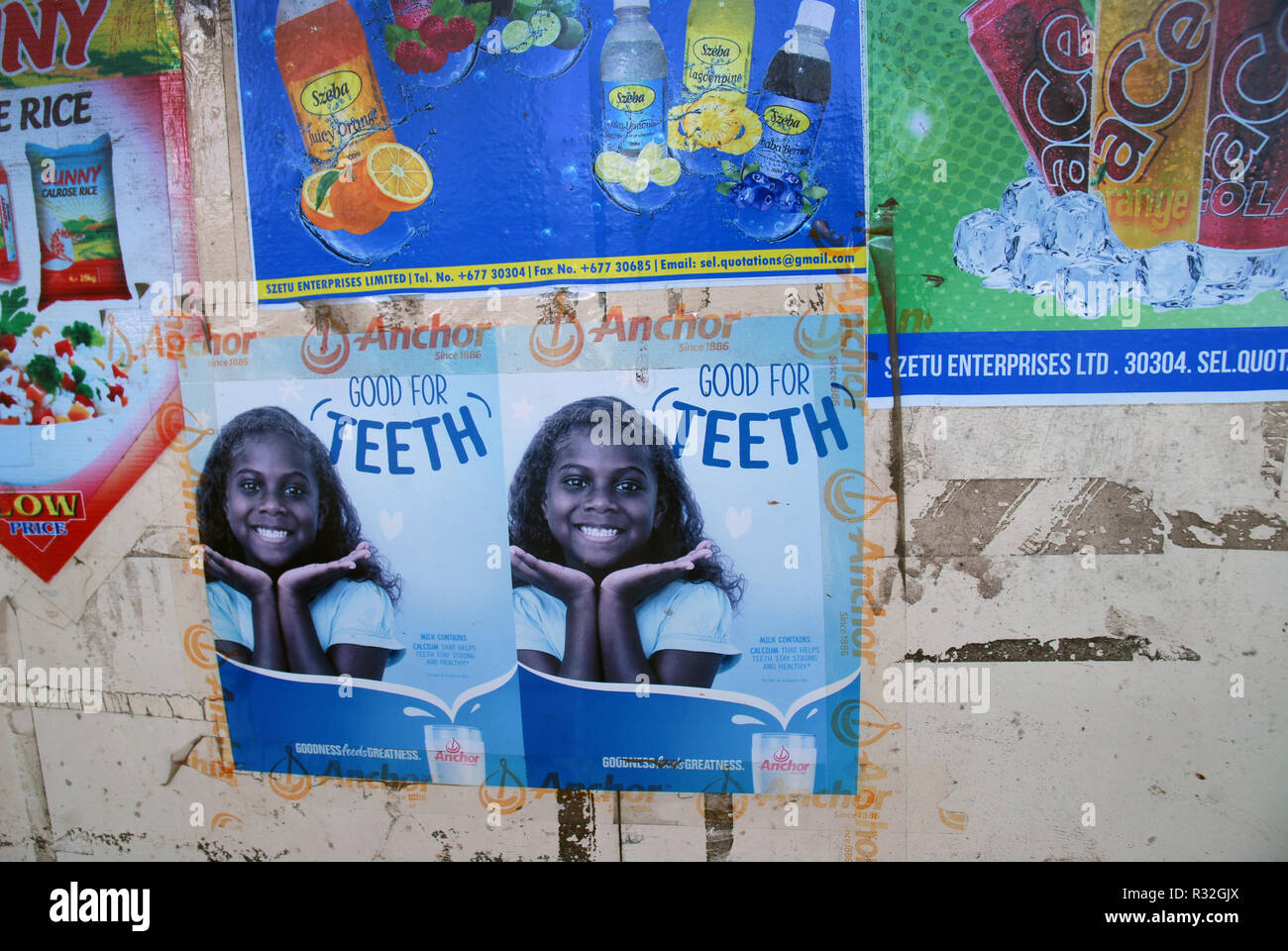 Anchor Good for Teeth Sign, Honiara, Solomon Islands Stock Photo - Alamy
