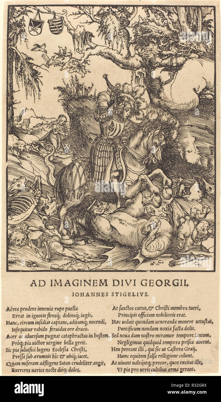 Saint George and the Dragon. Medium: woodcut. Museum: National Gallery ...