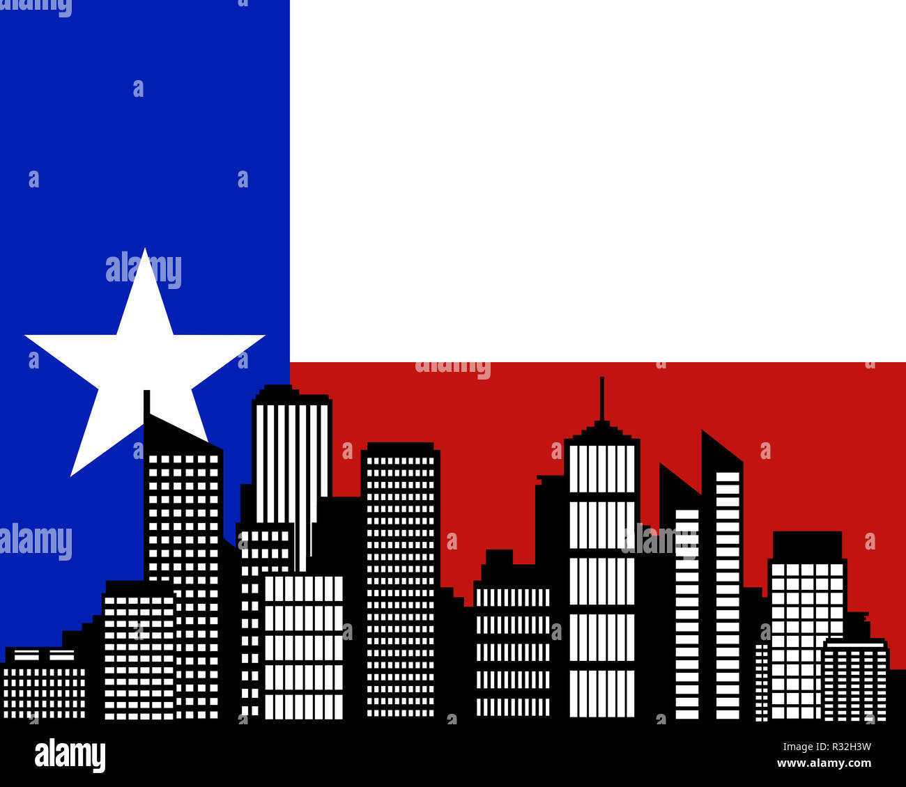 city and flag of texas Stock Photo - Alamy