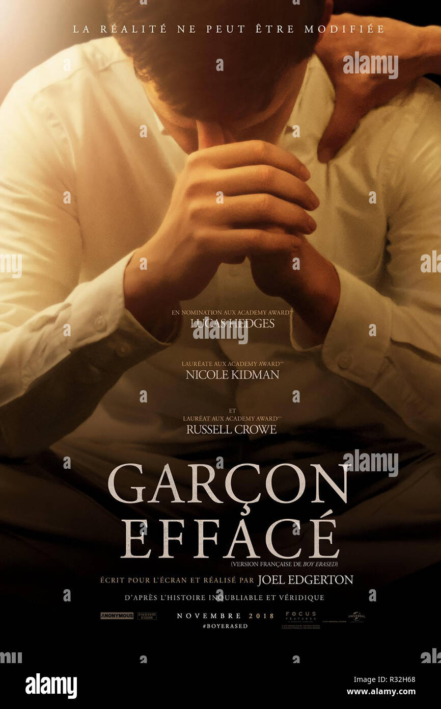BOY ERASED, Canadian poster in French, Lucas Hedges, 2018. © Focus ...