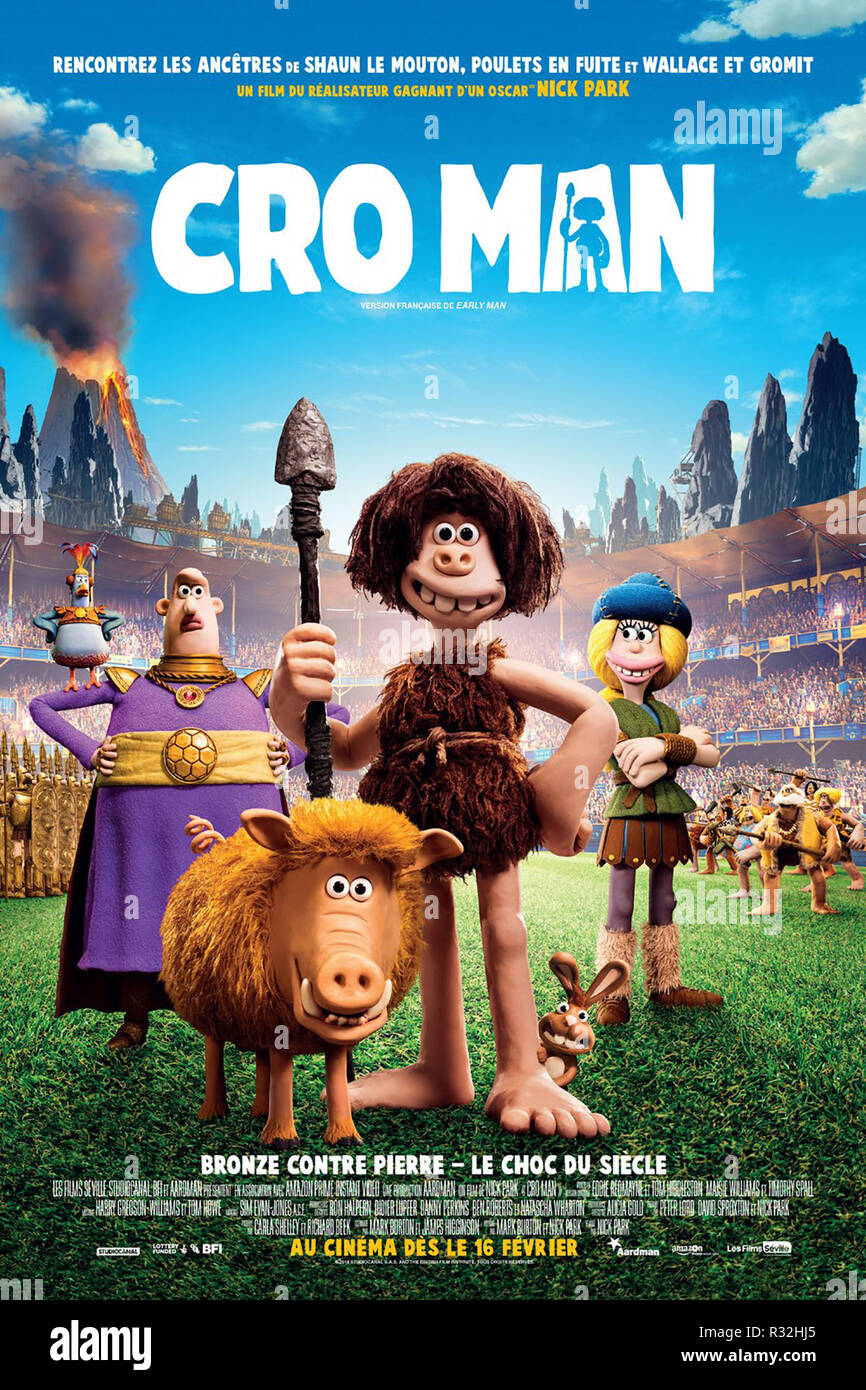 EARLY MAN, (aka CRO MAN), Canadian poster in French, from left: Message ...