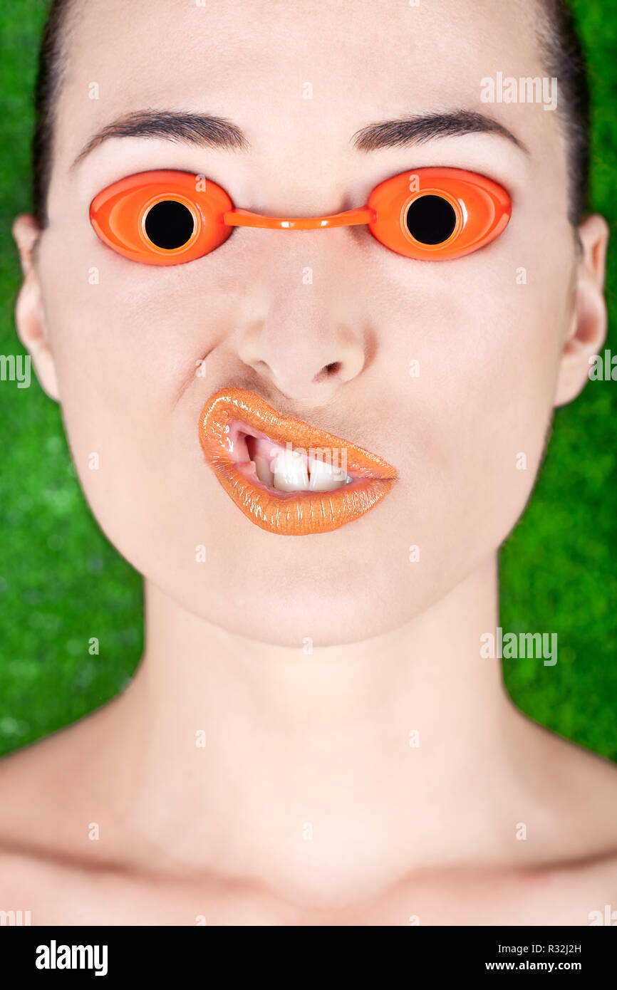 Woman face tanning close hi-res stock photography and images - Alamy