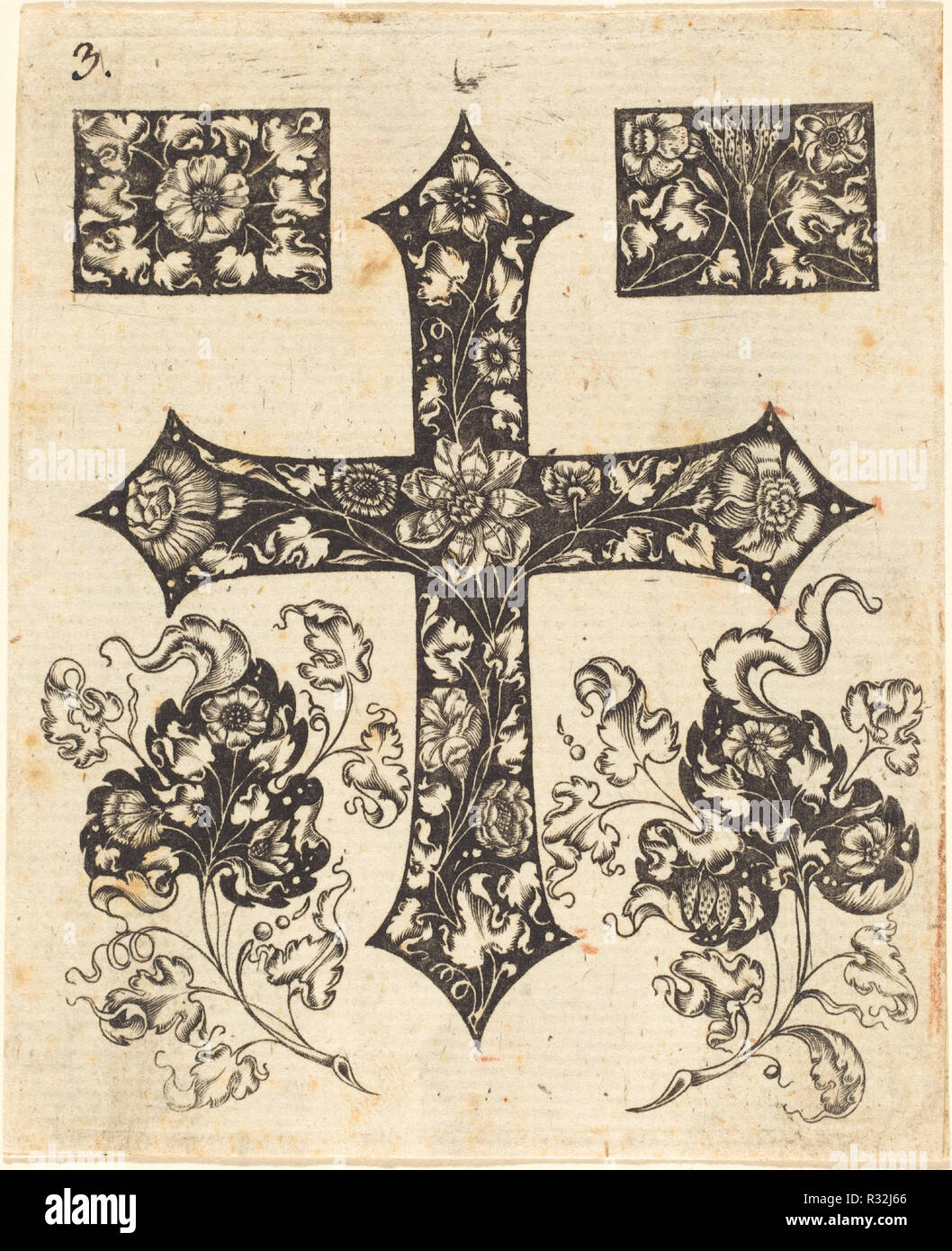 Cross Embellished with Flowers. Medium: engraving. Museum: National ...