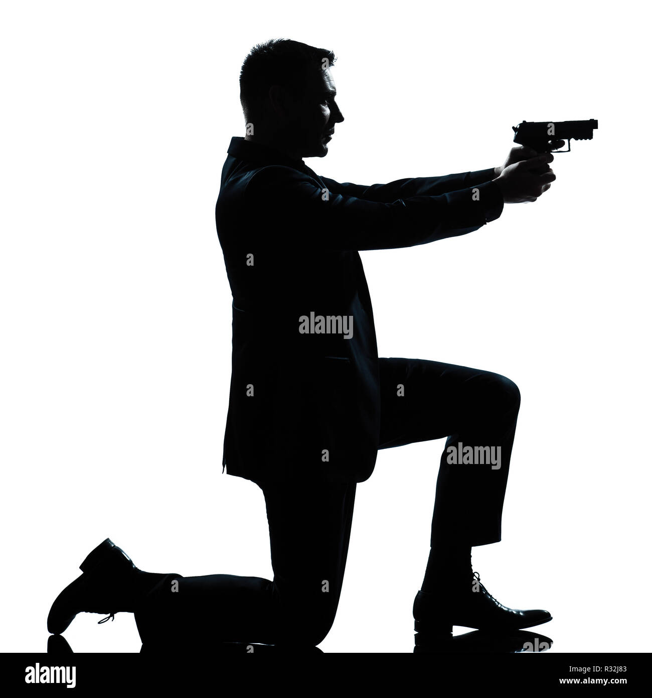 James bond pose gun hi-res stock photography and images - Alamy