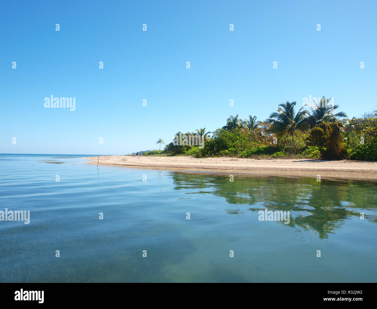 Beautiful beach in Roatan Stock Photo - Alamy