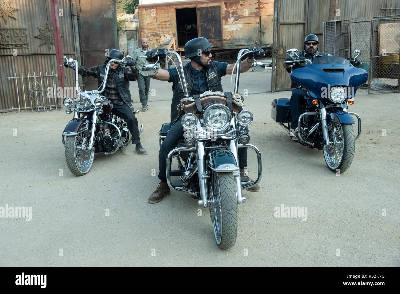 MAYANS M.C., from left, on motorcycles: Richard Cabral, Clayton ...