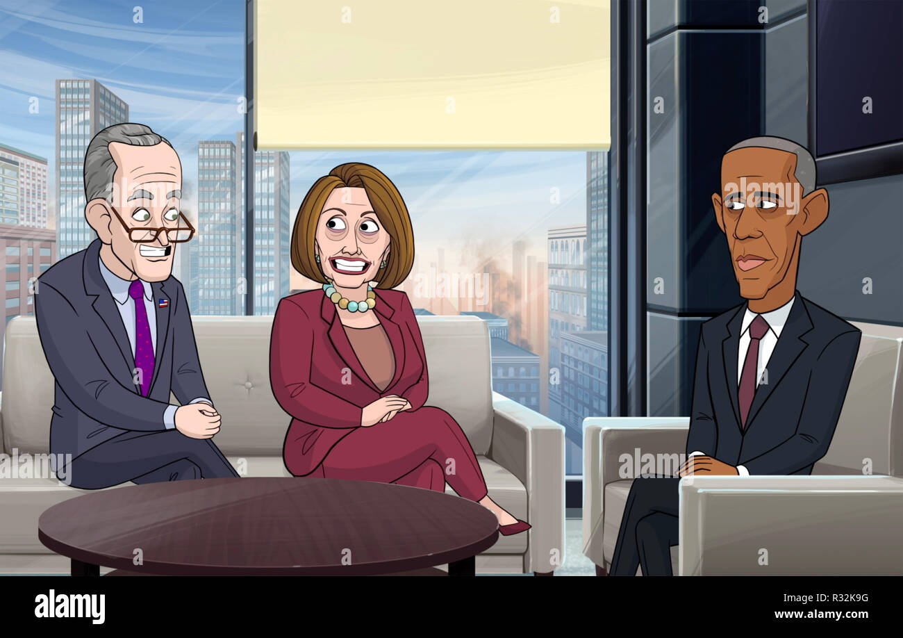 OUR CARTOON PRESIDENT, from left: Chuck Schumer (voiced by Thomas ...