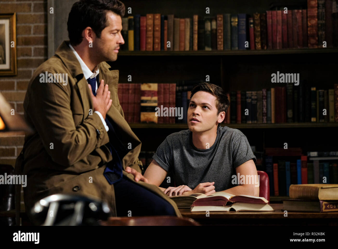 SUPERNATURAL, from left: Misha Collins, Alexander Calvert, 'Gods and ...