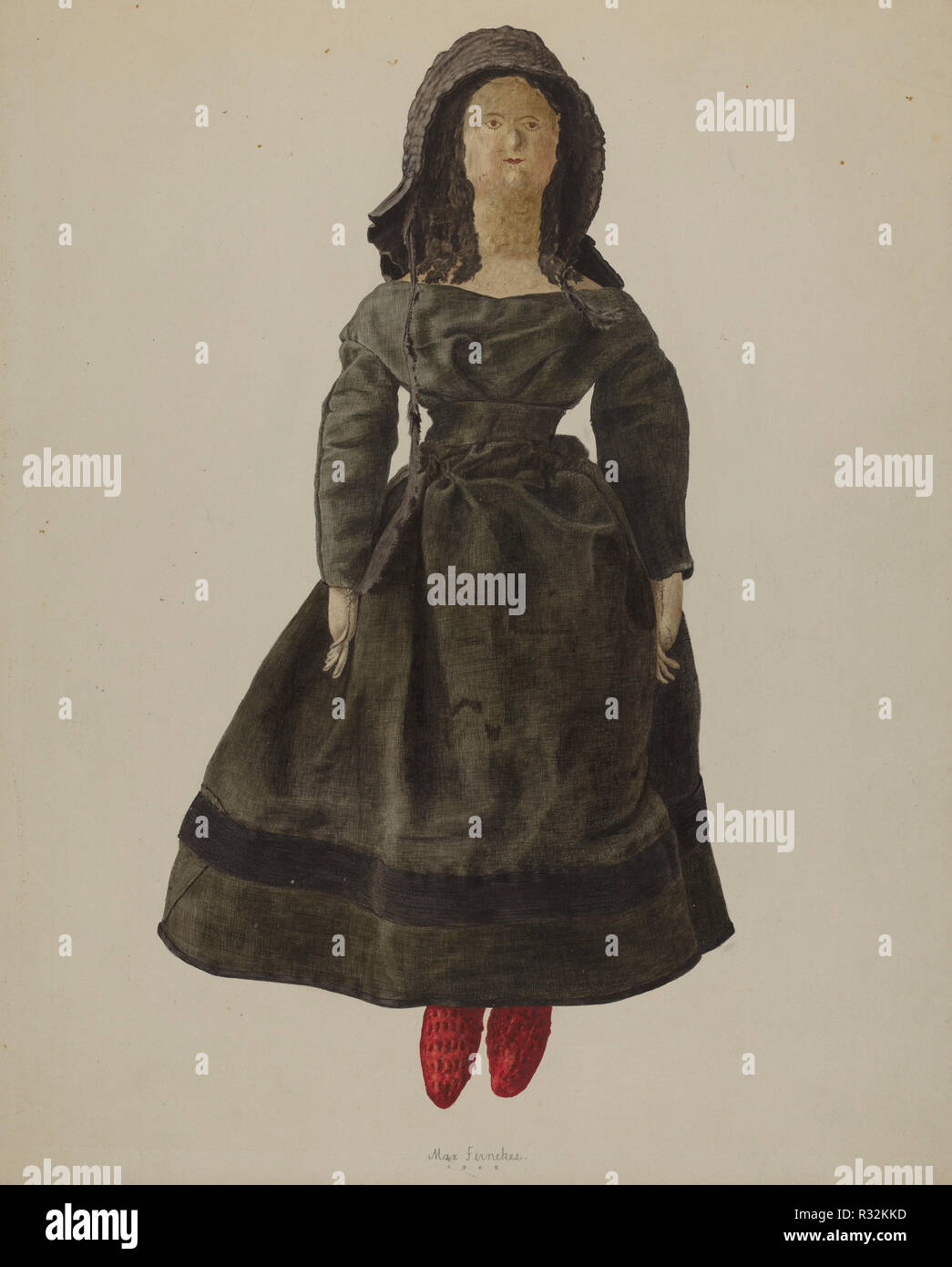 Quaker Doll. Dated: 1938. Dimensions: overall: 45.9 x 38 cm (18 1/16 x ...