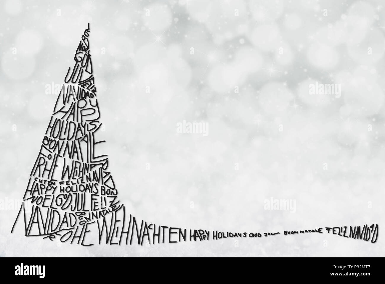 Merry christmas different languages hi-res stock photography and images ...