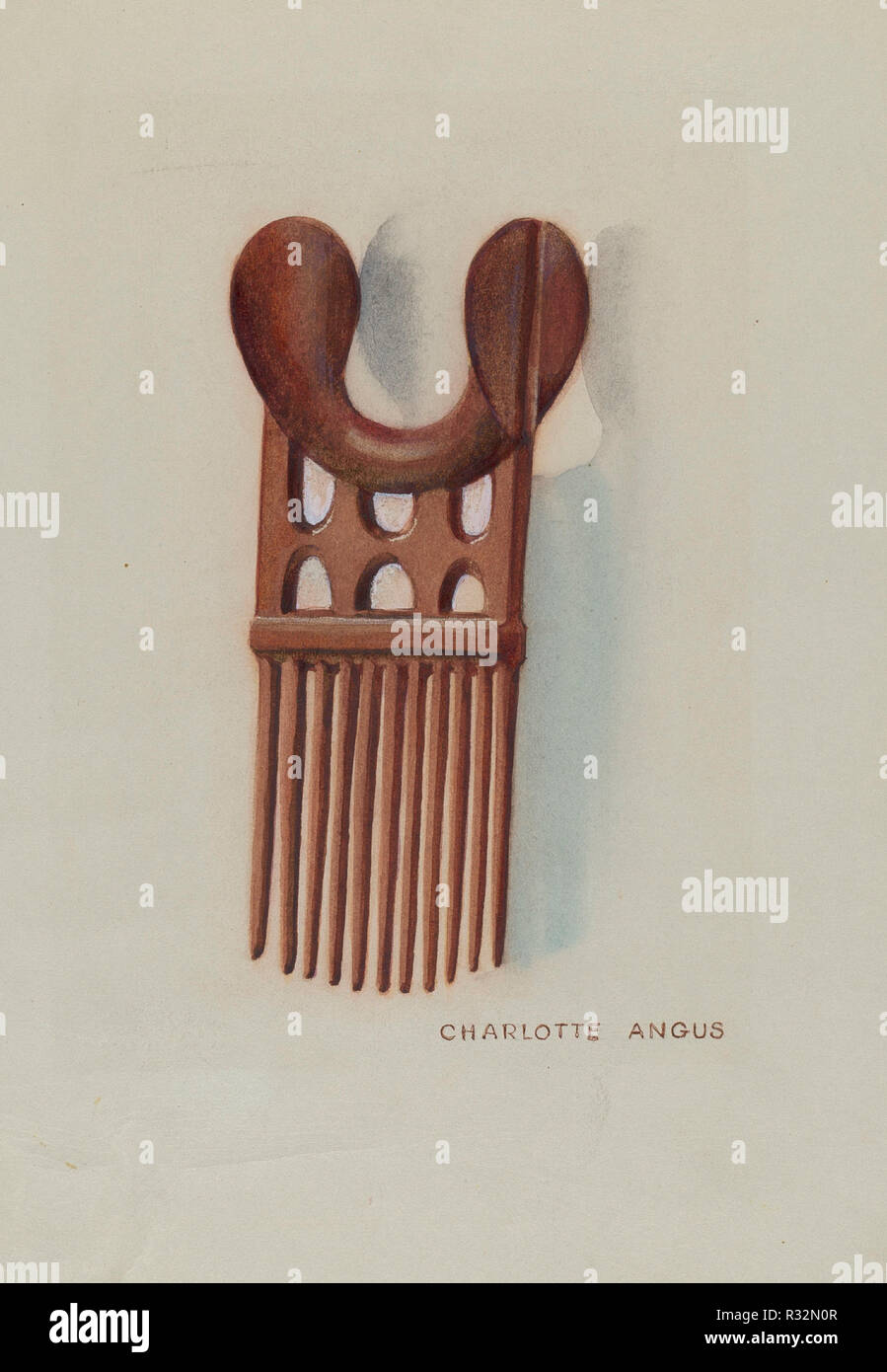 Wool Comb. Dated: c. 1937. Dimensions: overall: 35.6 x 30.4 cm (14 x 11 ...