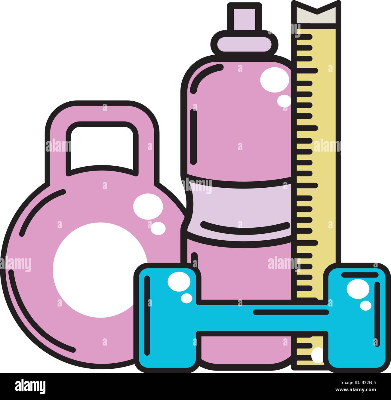 Fitness objects design, Gym sport bodybuilding lifestyle activity and ...