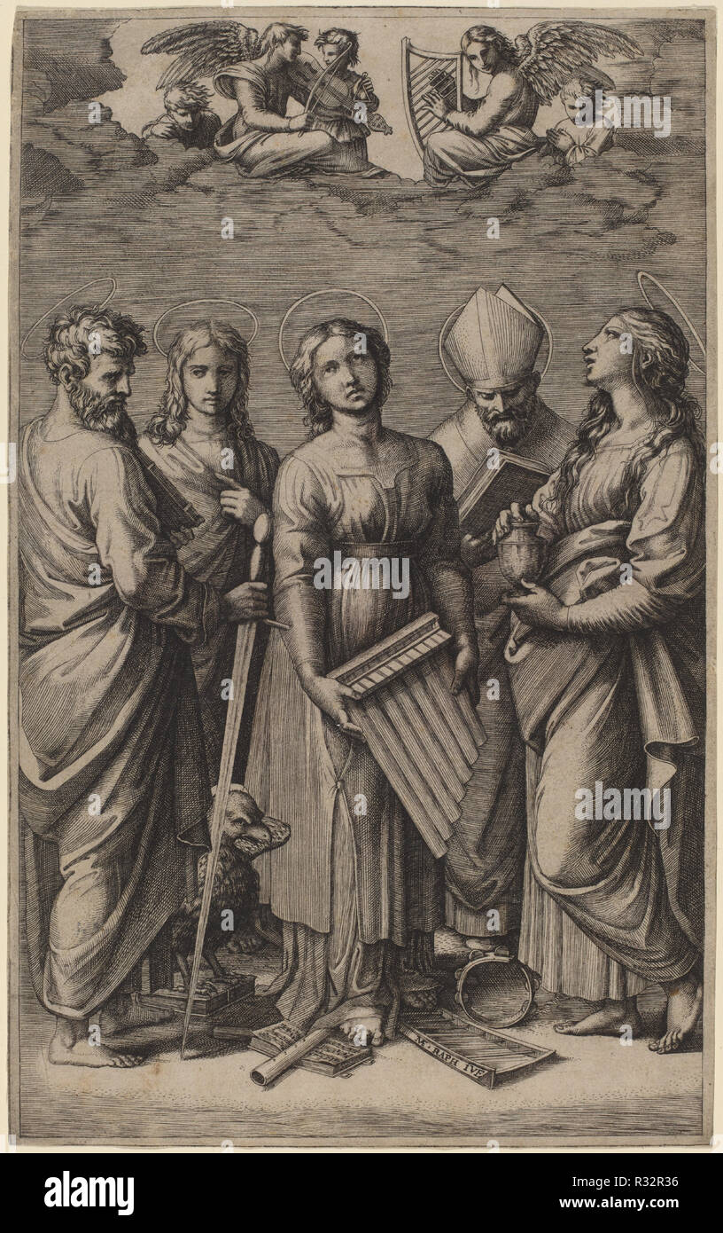 Saint Cecilia. Medium: engraving. Museum: National Gallery of Art ...