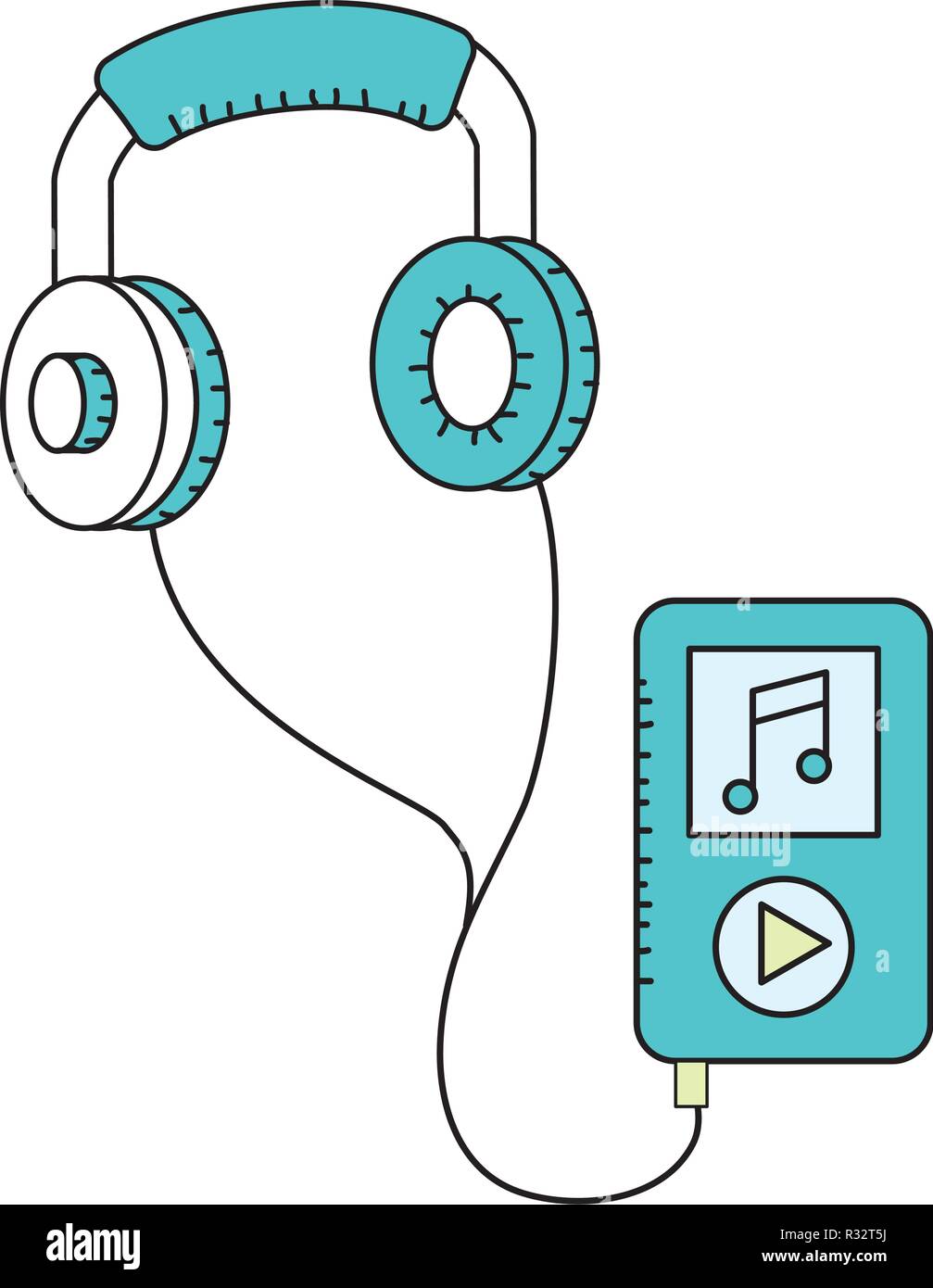 portable media player cartoon vector illustration graphic design Stock ...