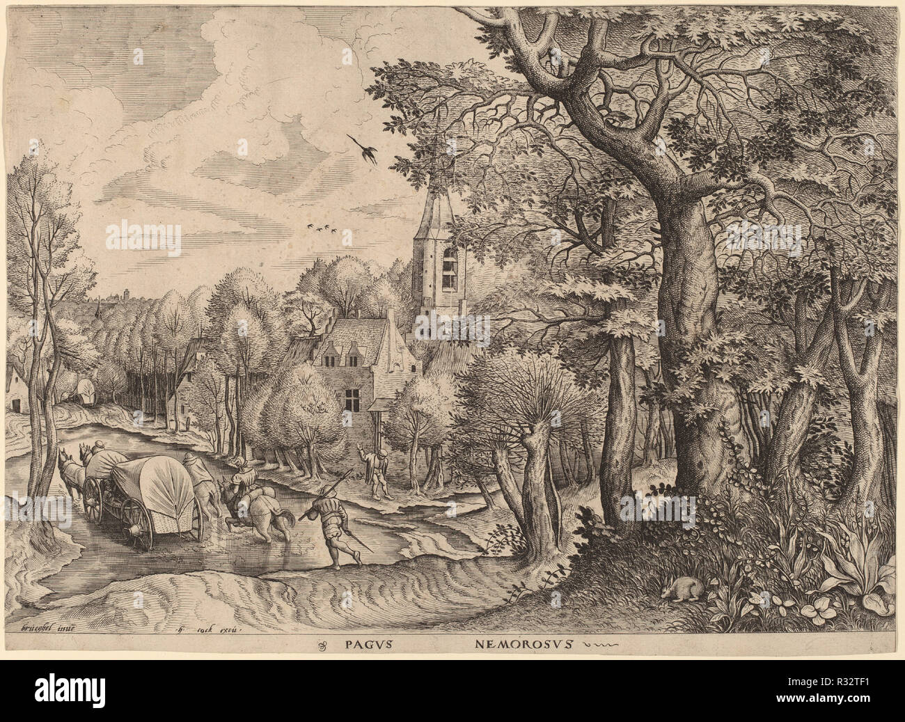 Pagus Nemorosus (Wooded Village). Dated: c. 1555/1557. Medium: etching ...