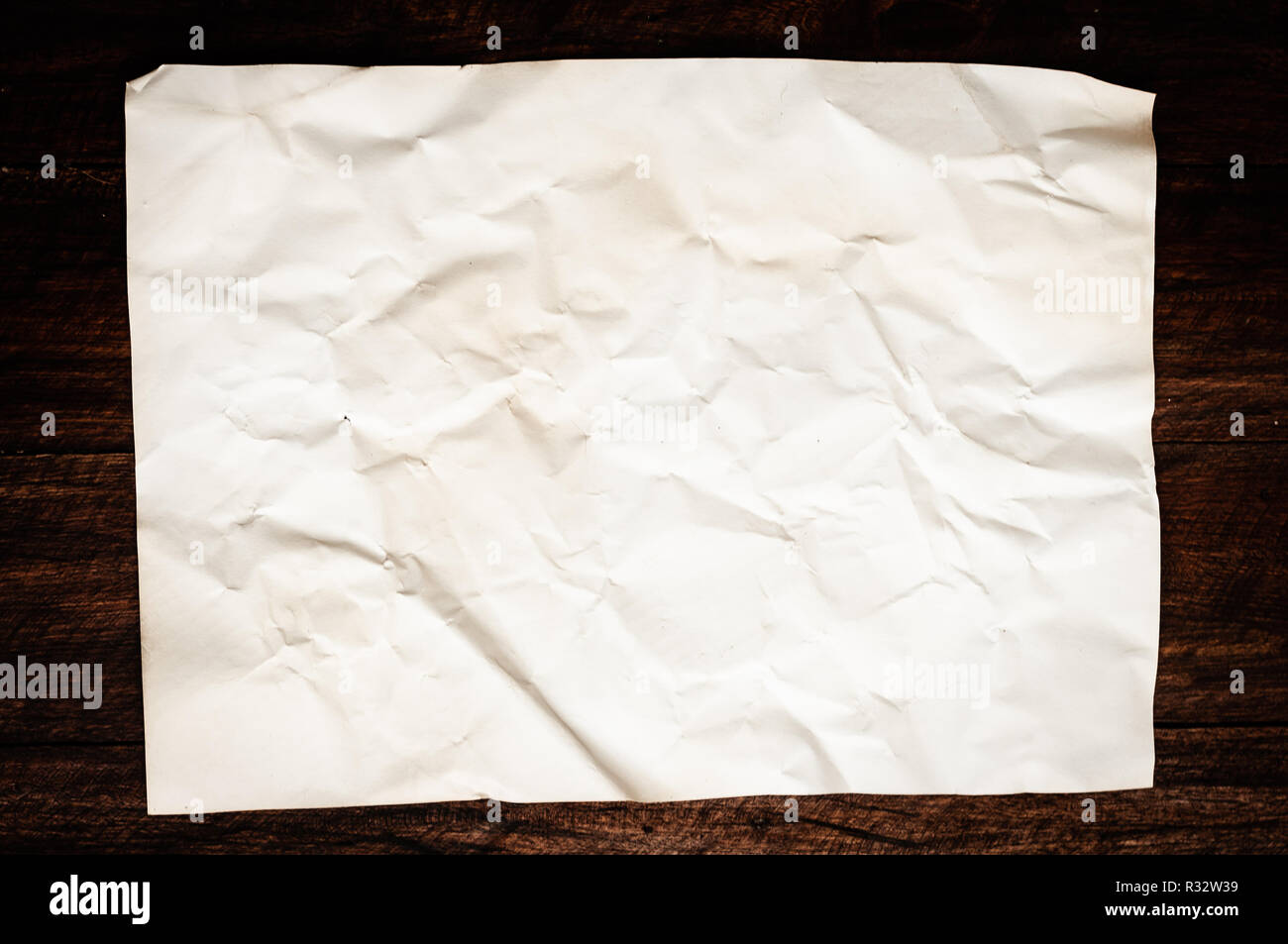 Background texture of crumpled aged paper with spot and stain Stock ...