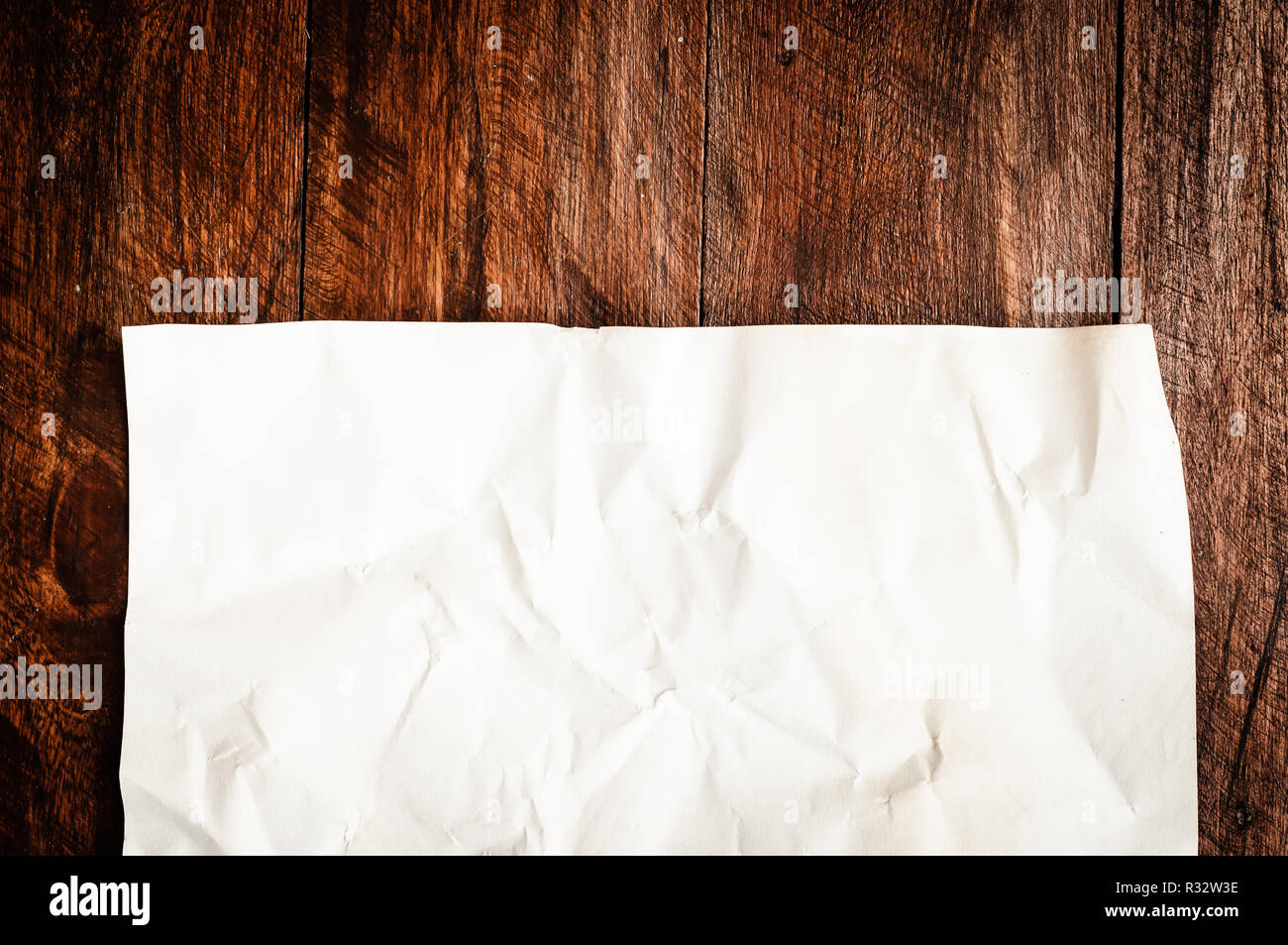 Background texture of crumpled aged paper with spot and stain Stock ...