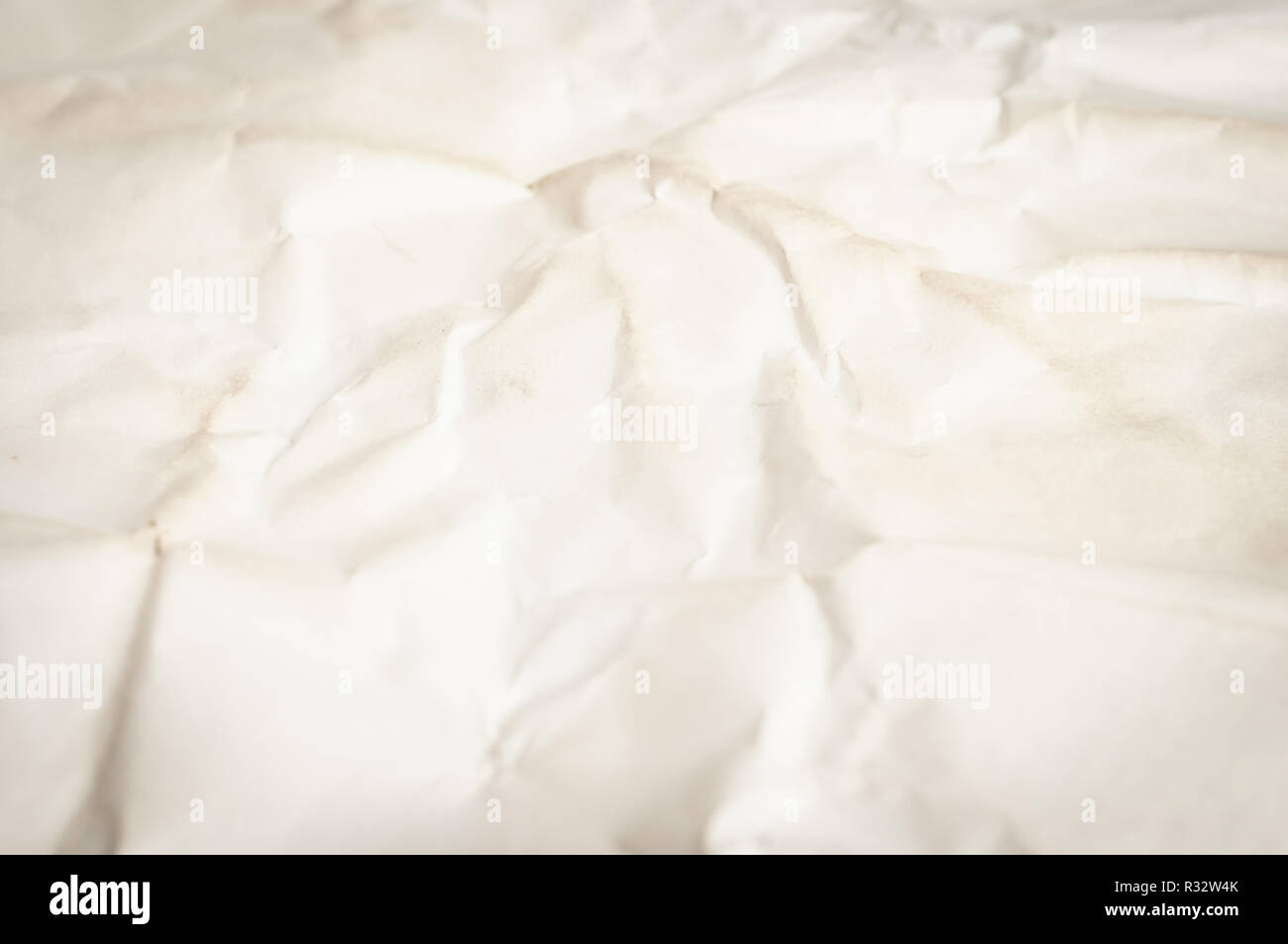 Background texture of crumpled aged paper with spot and stain Stock ...