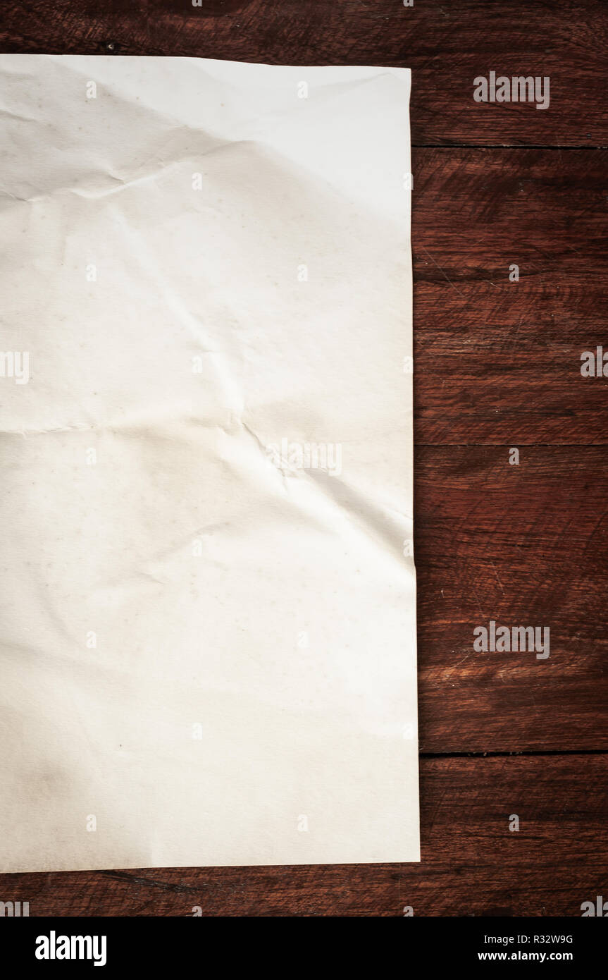 Background texture of crumpled aged paper with spot and stain Stock ...