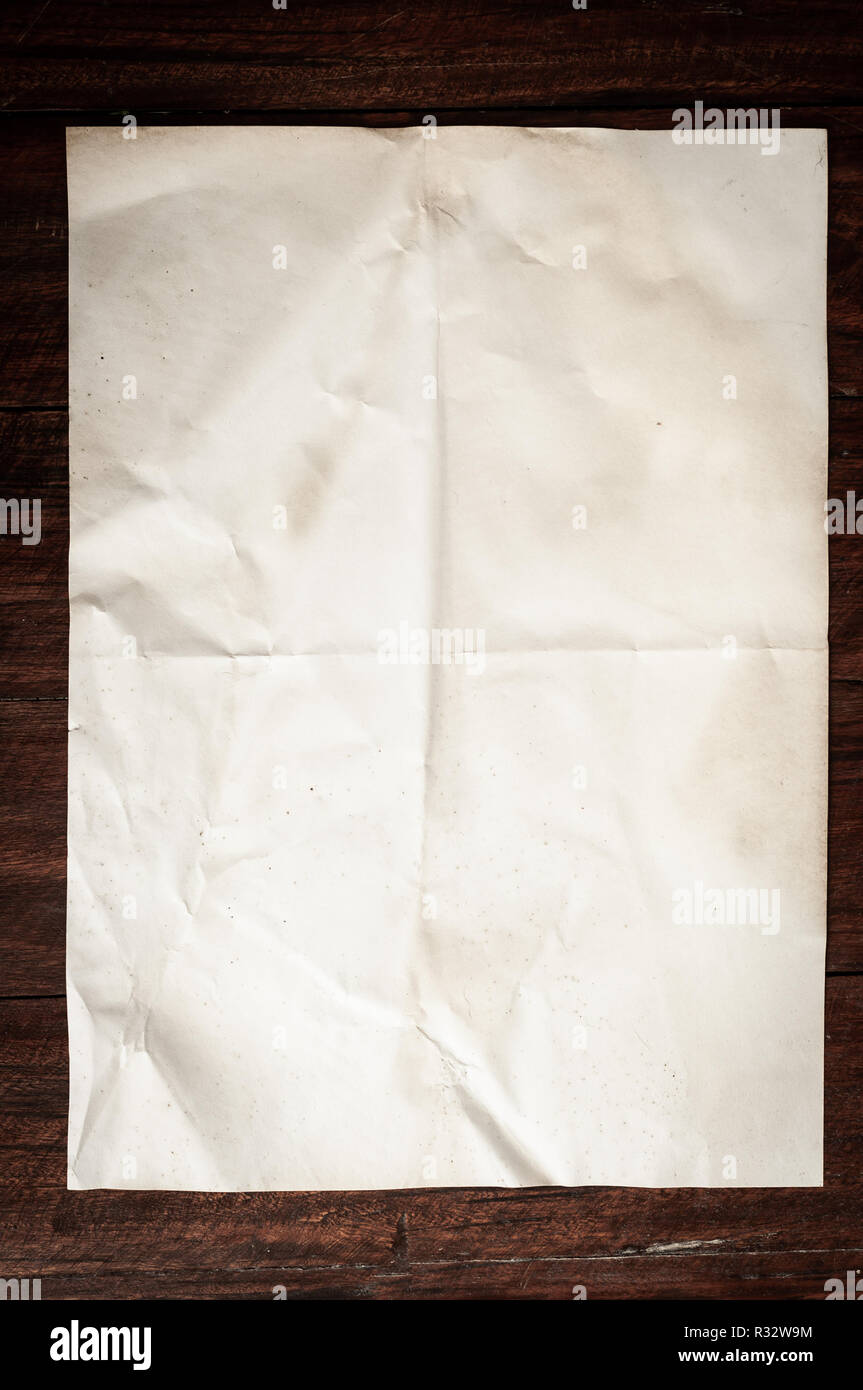 Background texture of crumpled aged paper with spot and stain Stock ...