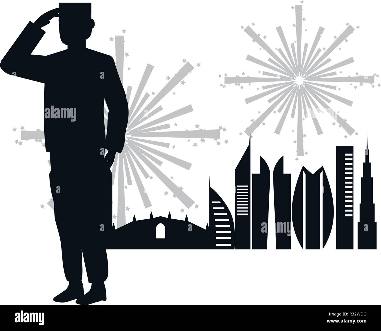 Uae National Day Dubai Cut Out Stock Images & Pictures - Alamy