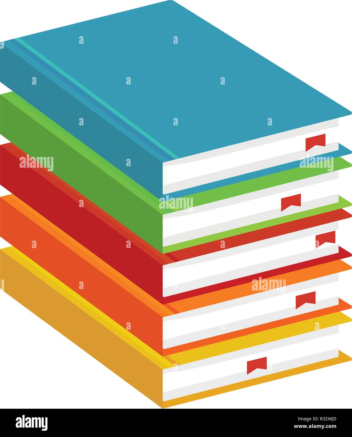 school books cartoon vector illustration graphic design Stock Vector ...