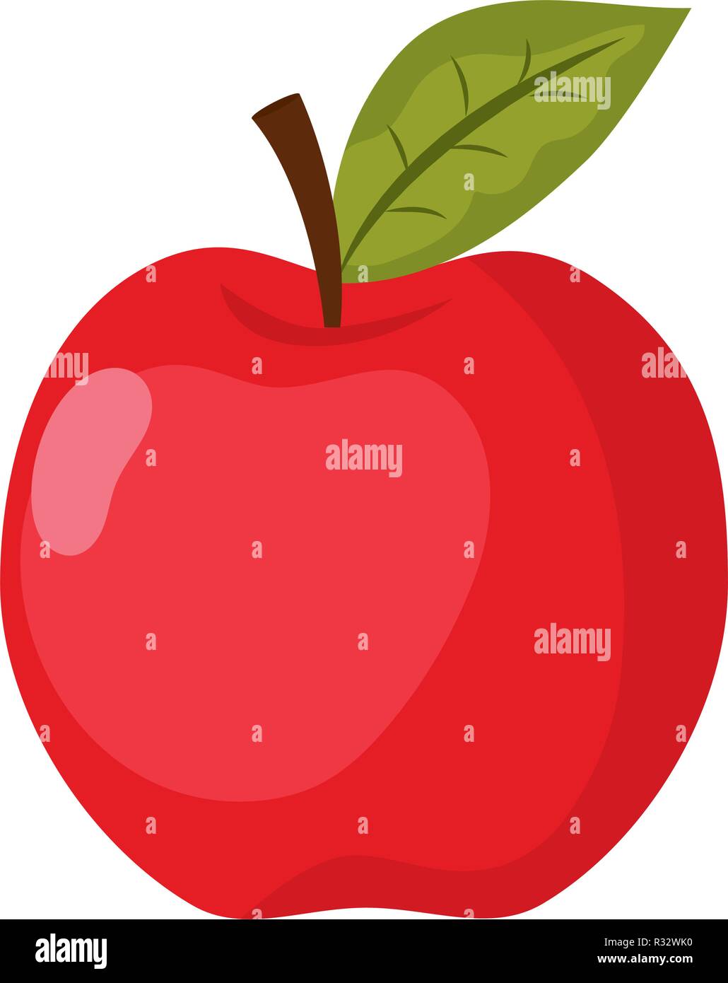 school apple cartoon vector illustration graphic design Stock Vector ...