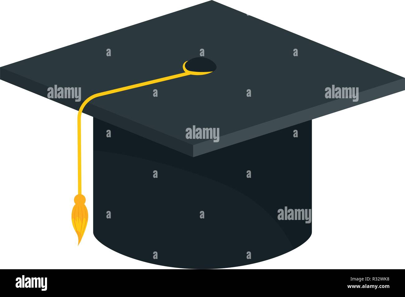 school graduation cap cartoon vector illustration graphic design Stock ...