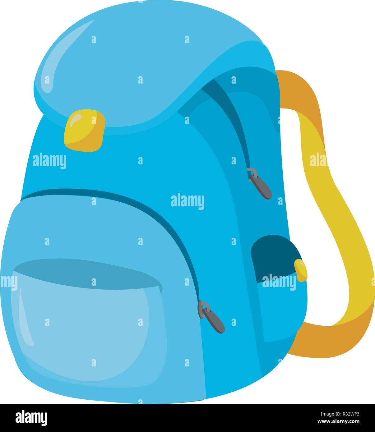 school backpack cartoon vector illustration graphic design Stock Vector ...
