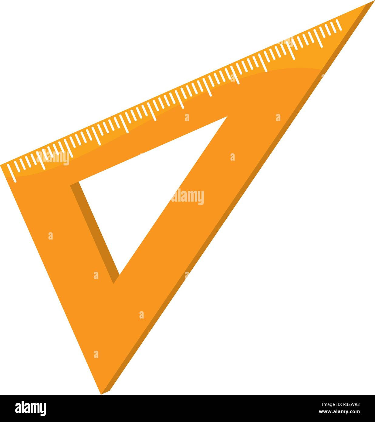 school ruler cartoon vector illustration graphic design Stock Vector ...