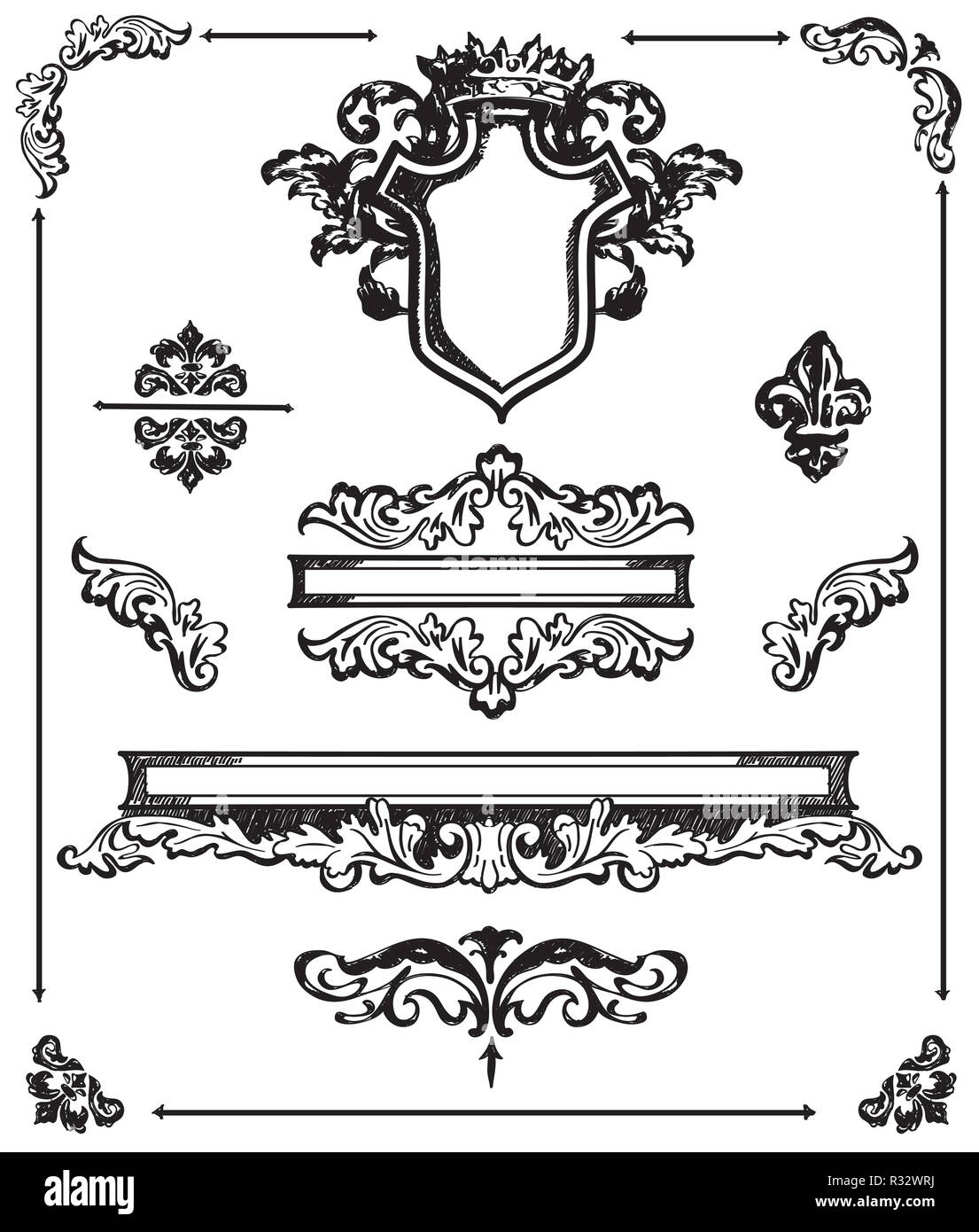 Gothic leaf shapes Cut Out Stock Images & Pictures - Alamy