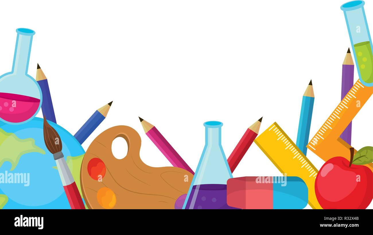 study elements cartoon vector illustration graphic design Stock Vector ...