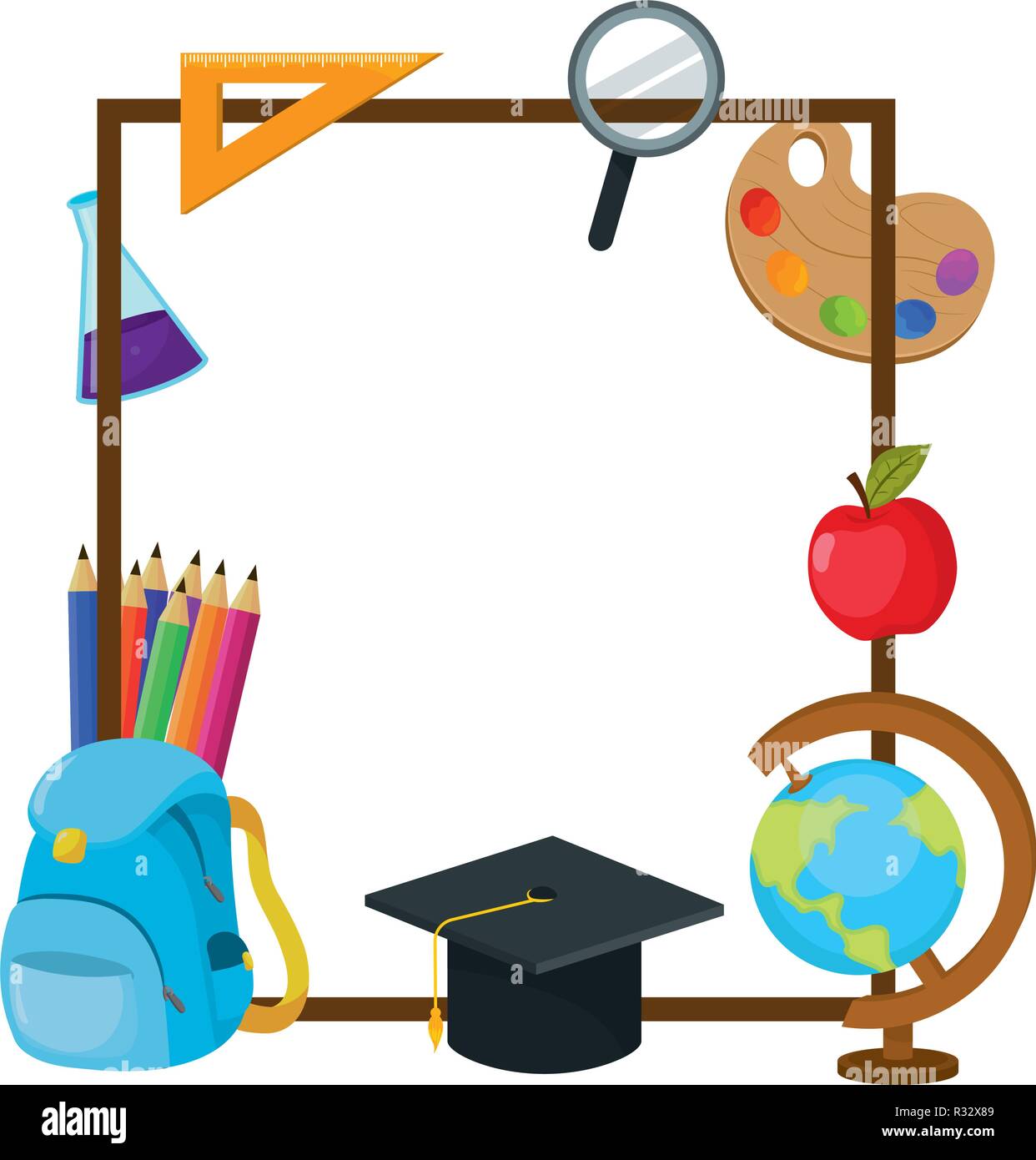 study elements portrait cartoon vector illustration graphic design ...