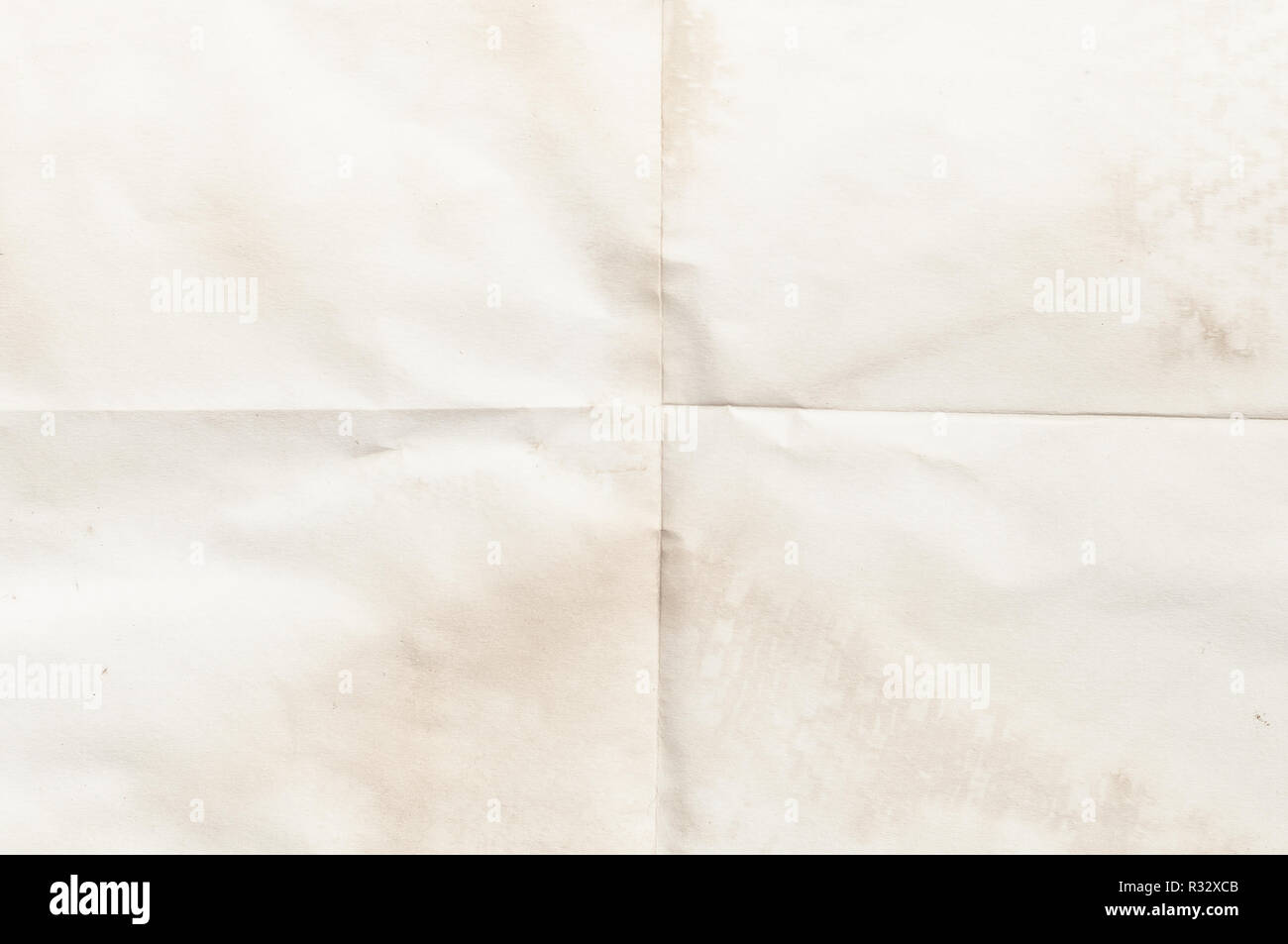 Background texture of crumpled aged paper with spot and stain Stock ...