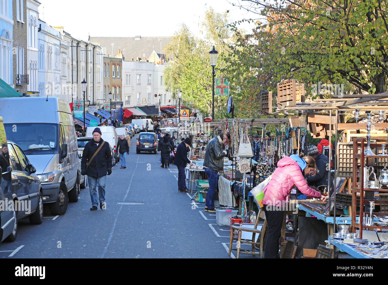 LONDON, UNITED KINGDOM - NOVEMBER 22, 2013: Antiques and Flea Market ...