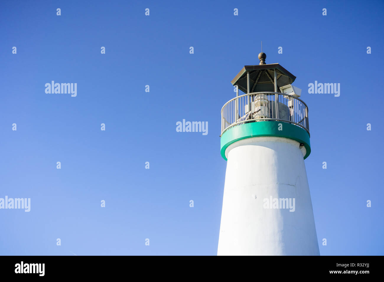 Top of the Santa Cruz Breakwater Lighthouse, Walton Lighthouse, Santa ...