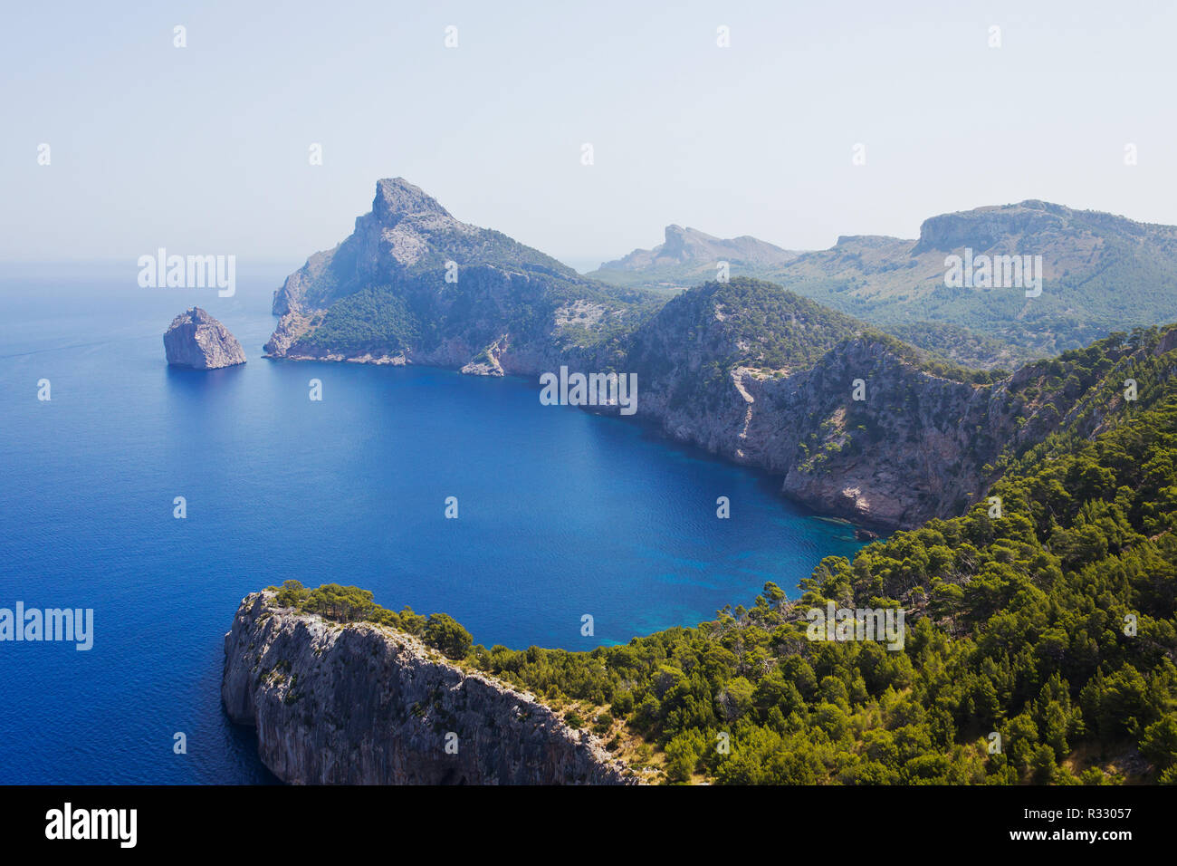 cliff with bay Stock Photo - Alamy