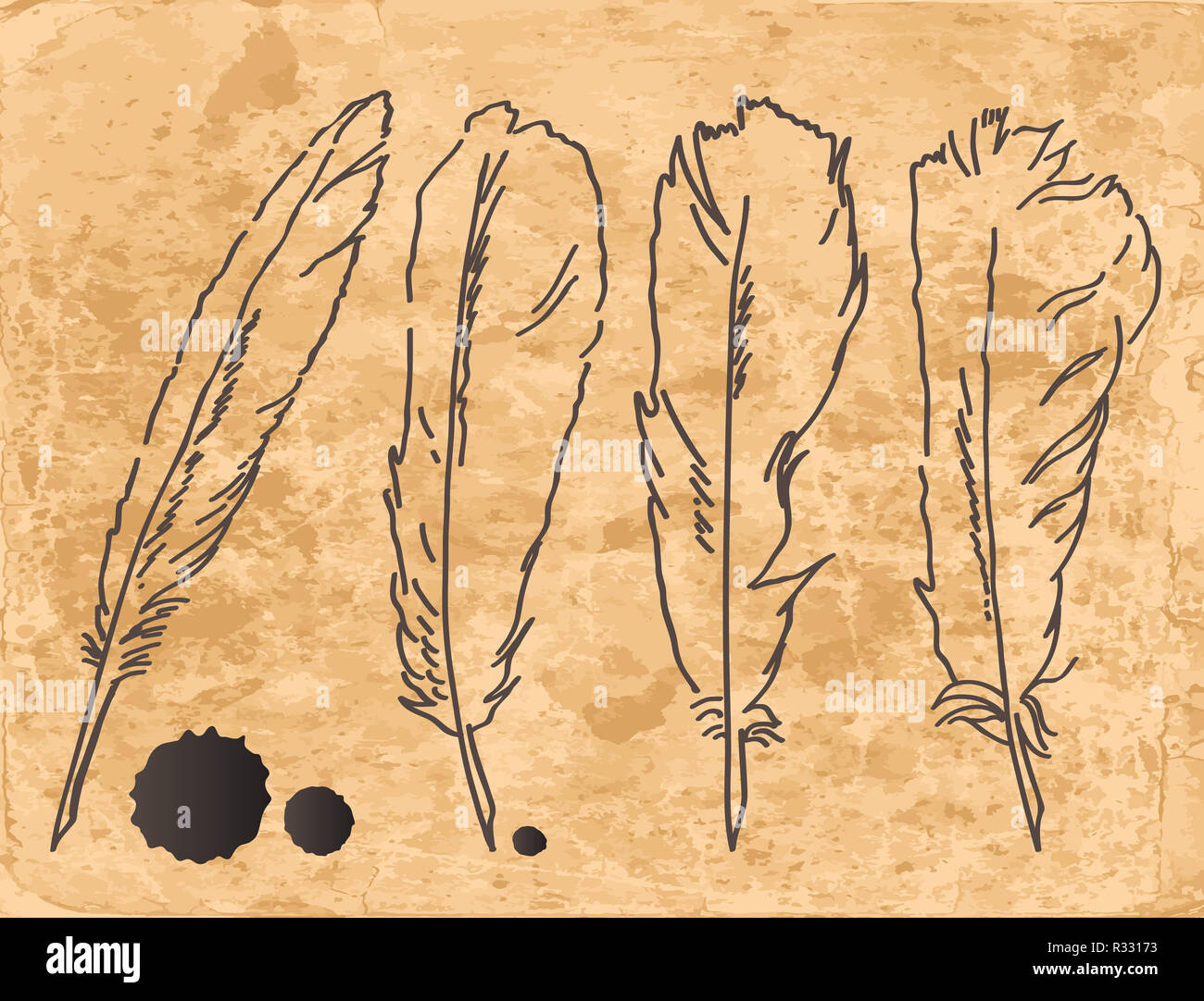 Ink splash quill hi-res stock photography and images - Alamy