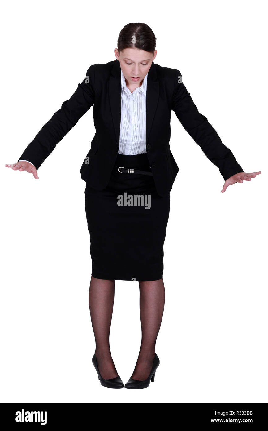 Woman scared full body Cut Out Stock Images & Pictures - Alamy