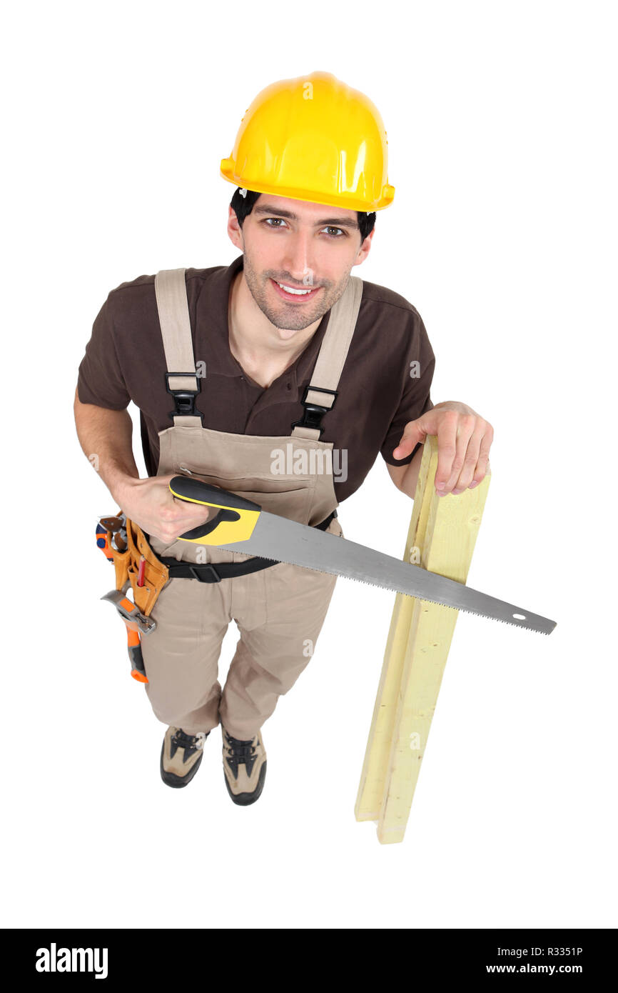 Handyman is renovating his flat Cut Out Stock Images & Pictures - Alamy