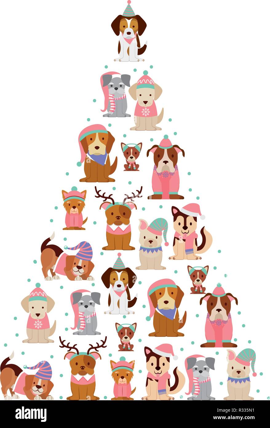 Tasty christmas tree shape Stock Vector Images - Alamy