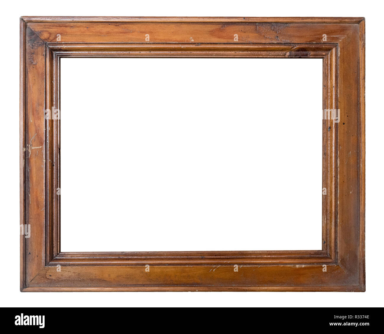 Mockup photo frame with cut out canvas isolated on white background ...