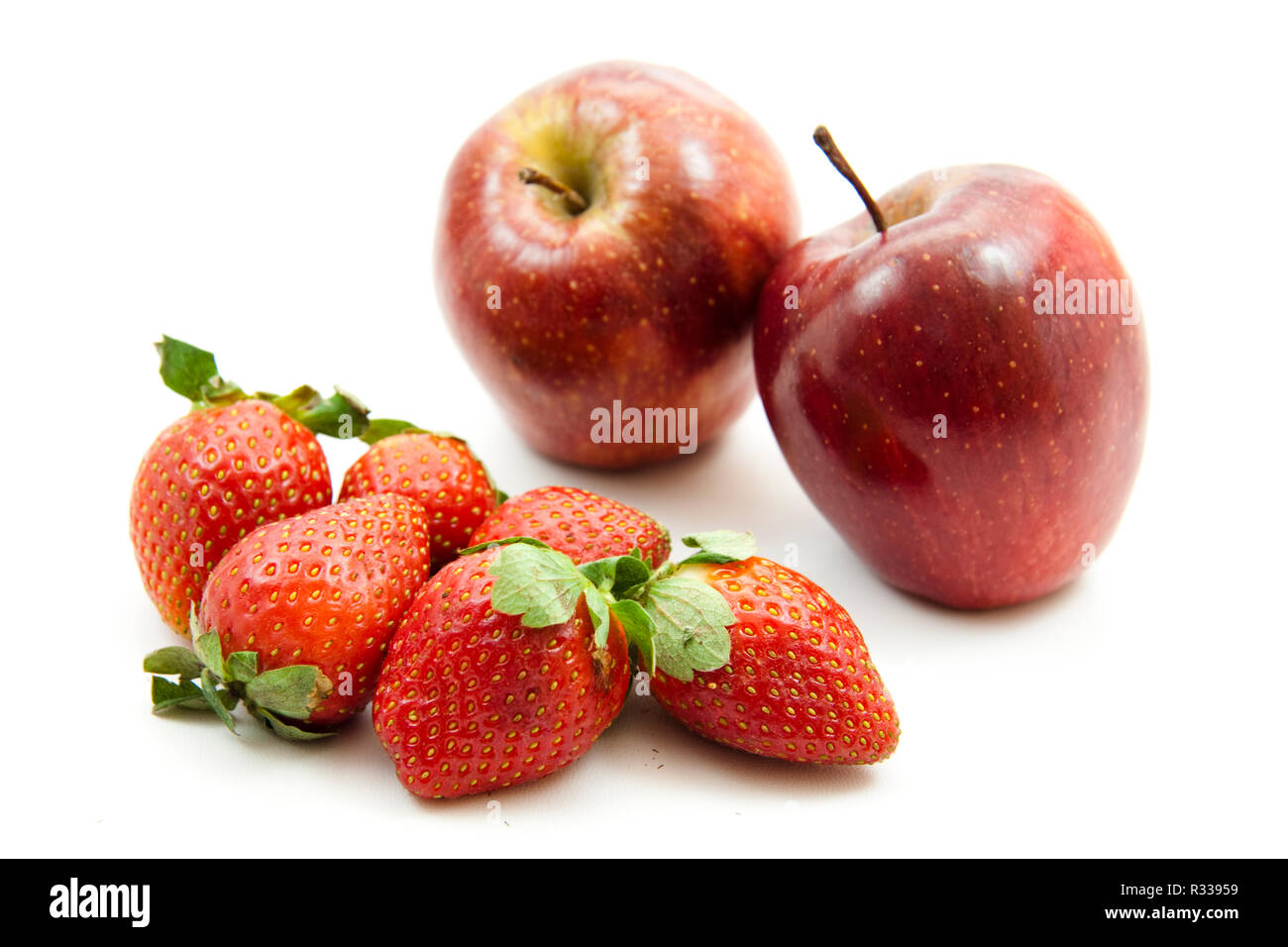 strawberries with apple Stock Photo - Alamy