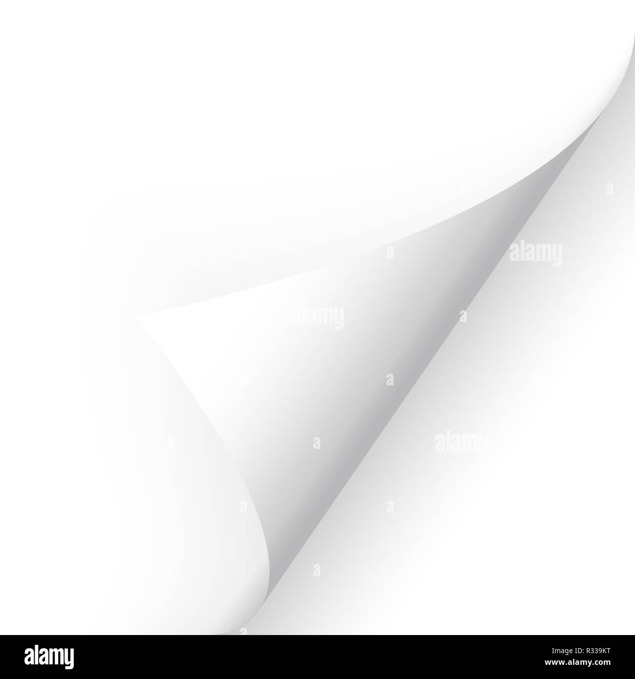 paper - corner below white Stock Photo - Alamy