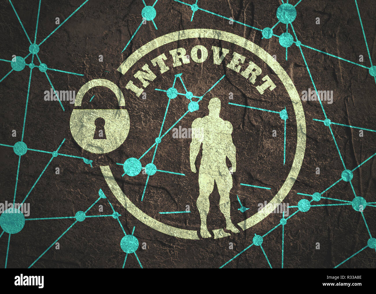 introvert metaphor icon Stock Photo - Alamy