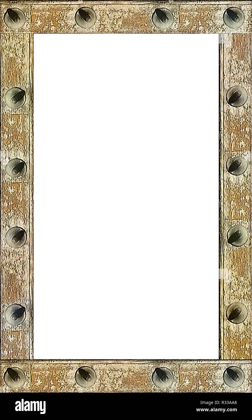 Ancient Wood Portrait Frame Stock Photo - Alamy