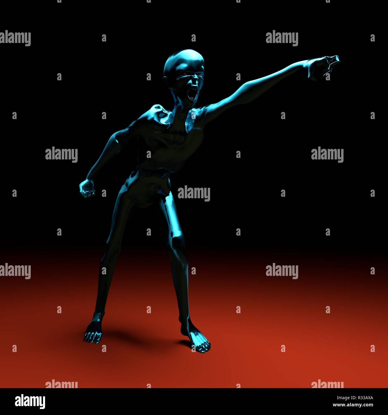 3D zombie model Stock Photo - Alamy